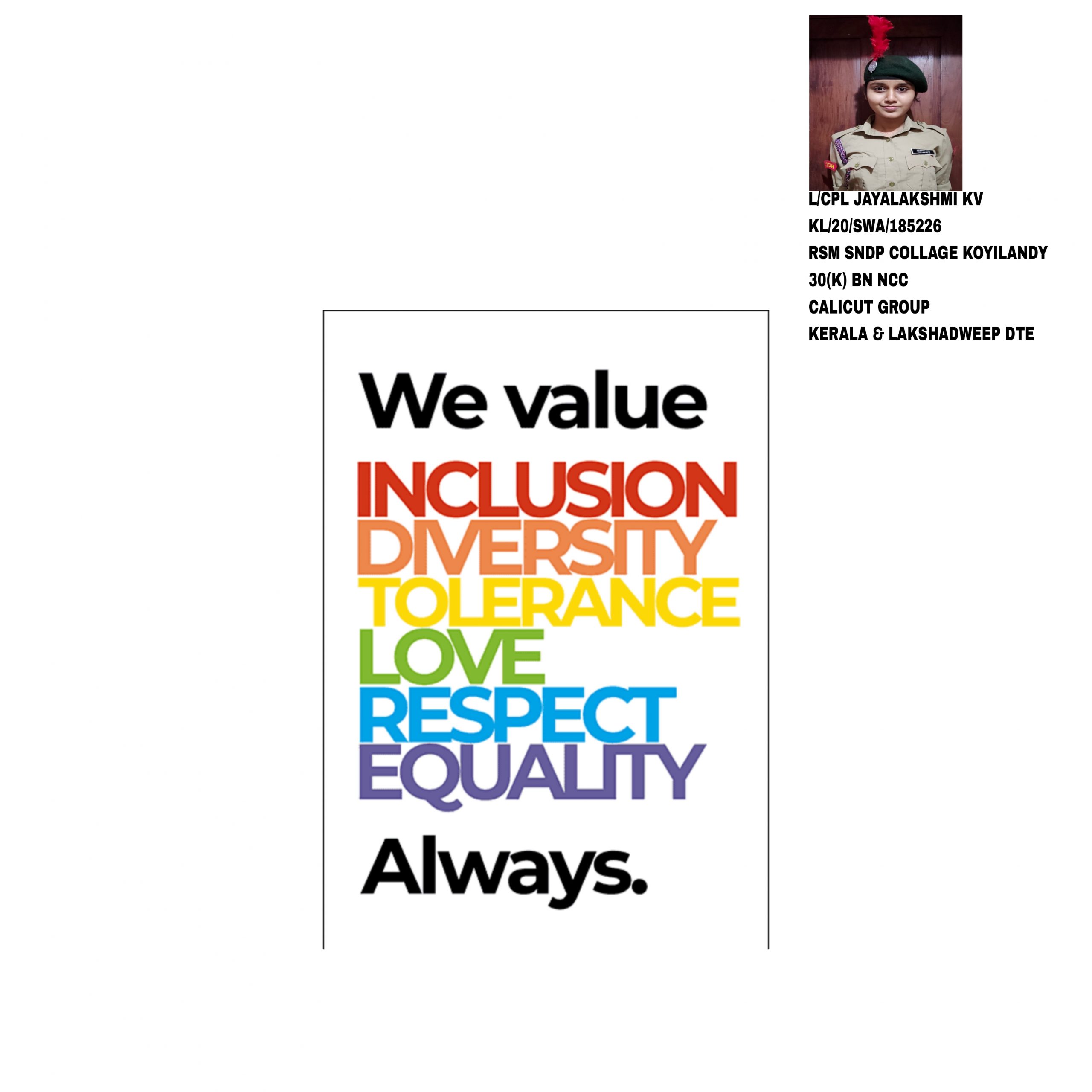 Equality, values – India NCC
