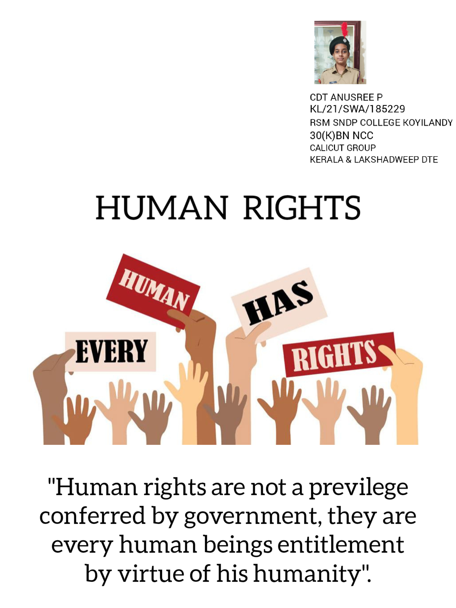 HUMAN RIGHTS – India NCC