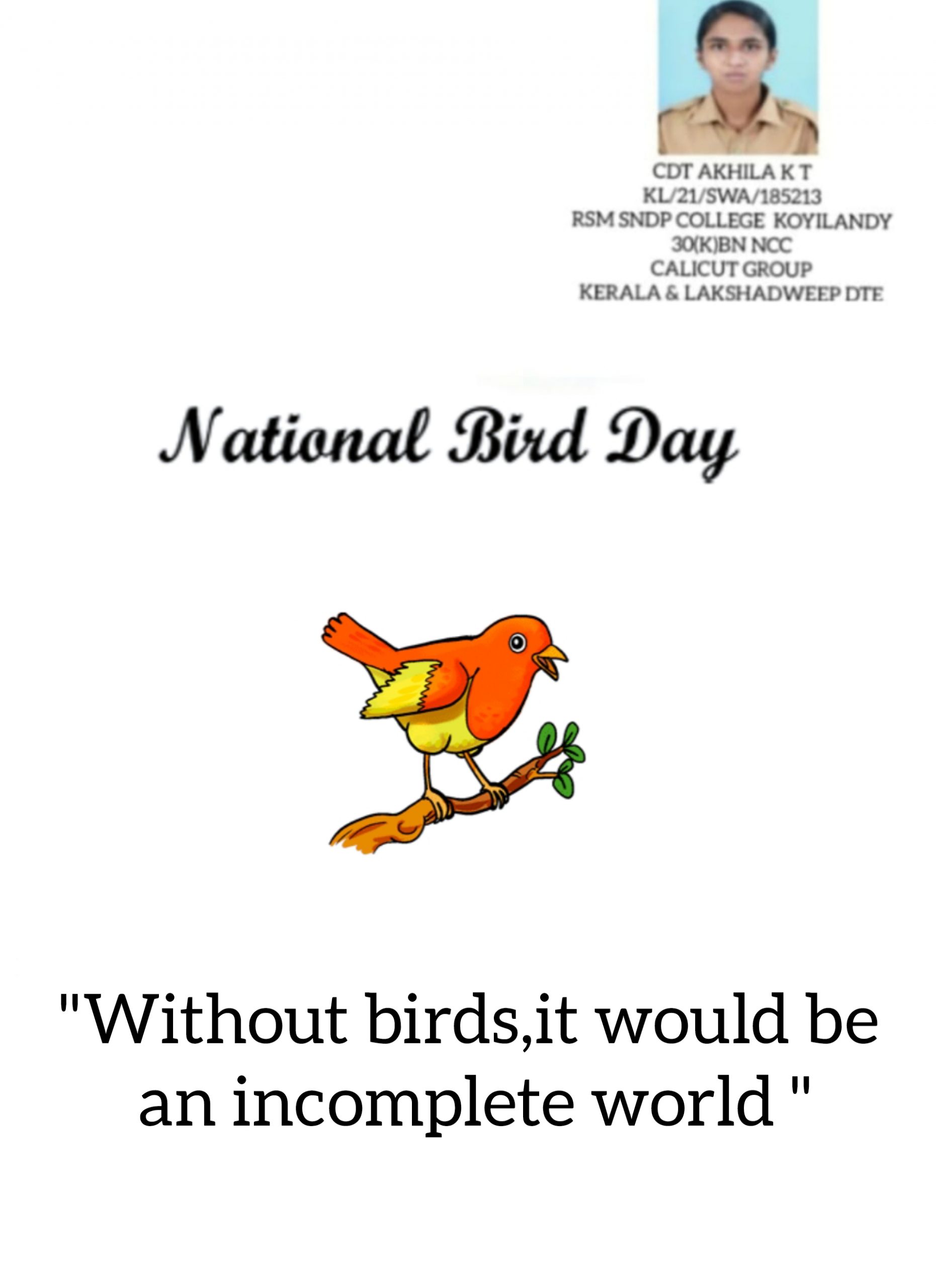 Birds day – India NCC