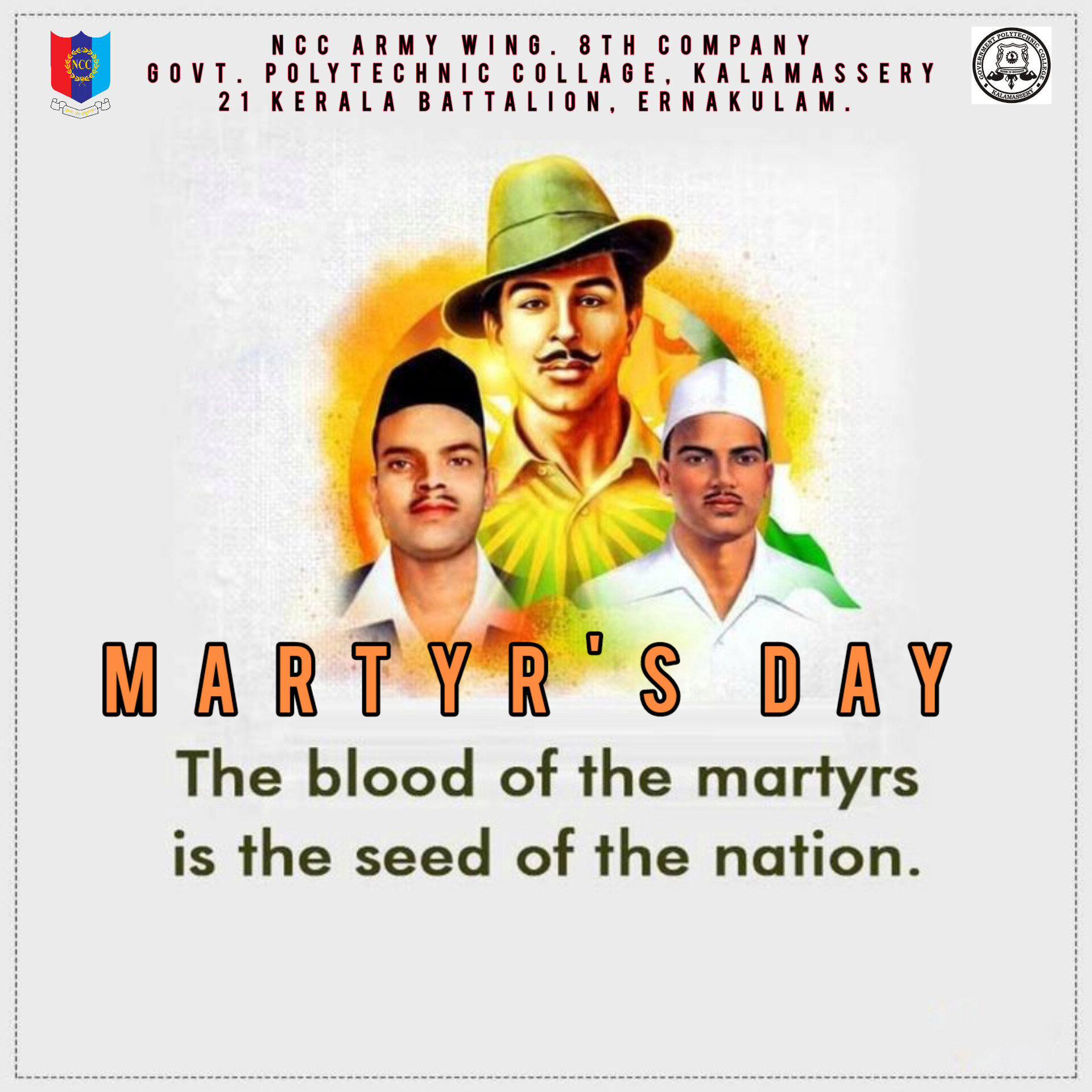MARTYR'S DAY – India NCC