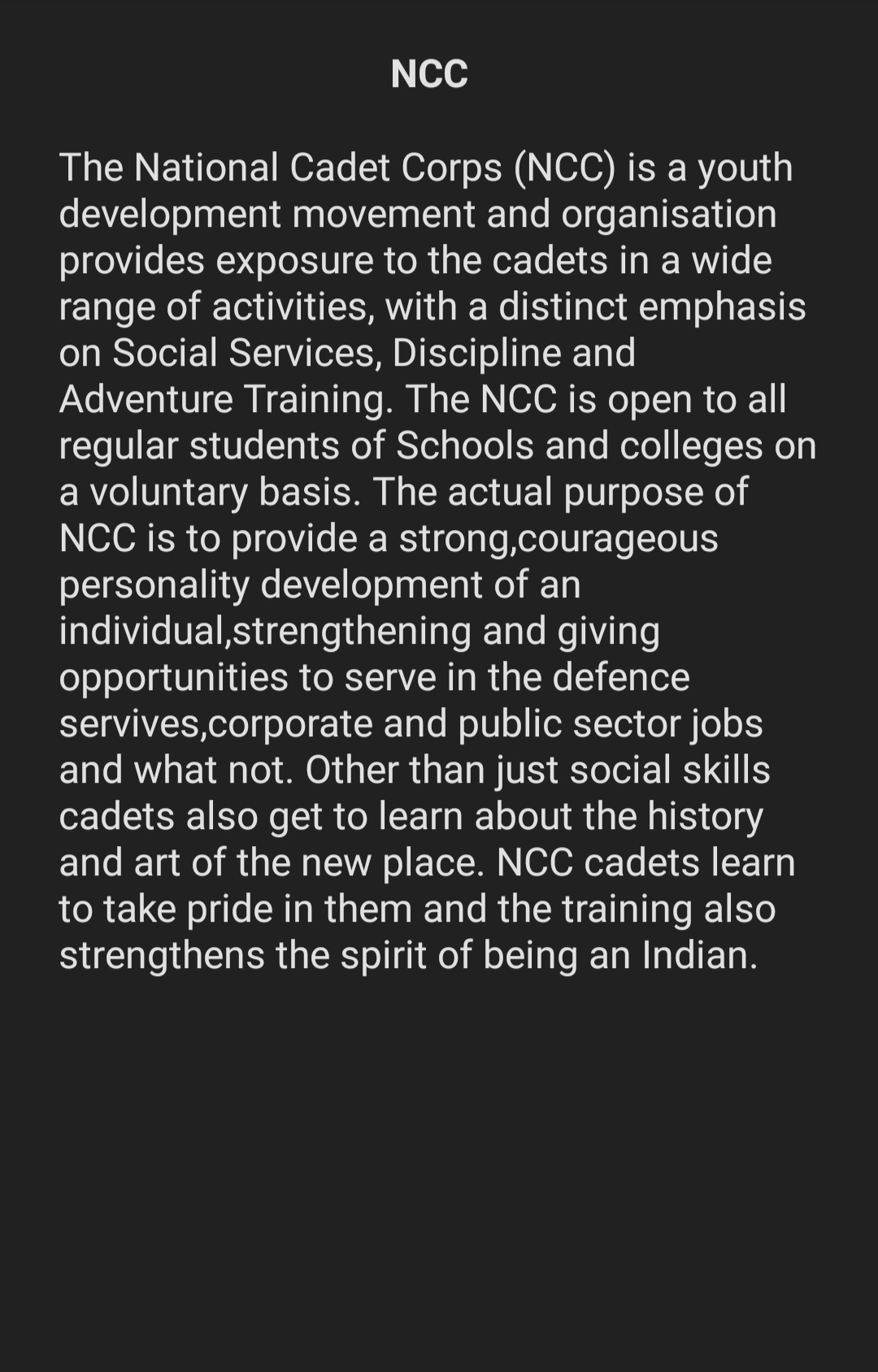 NCC – India NCC