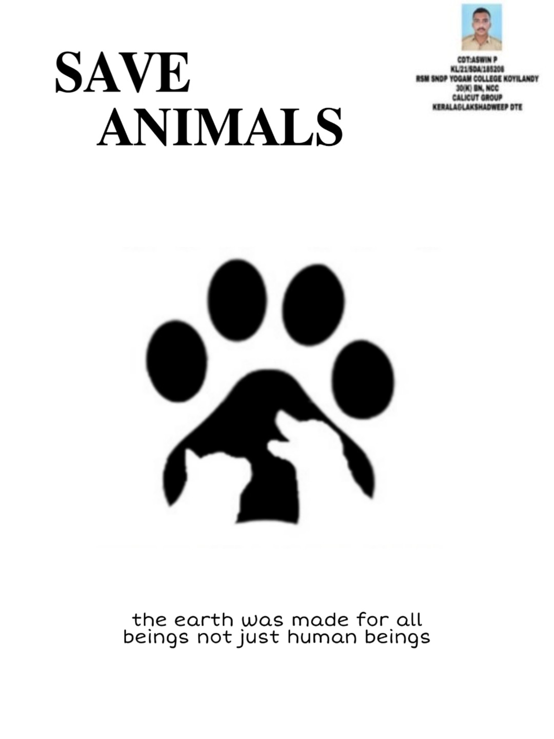 SAVE ANIMALS – India NCC