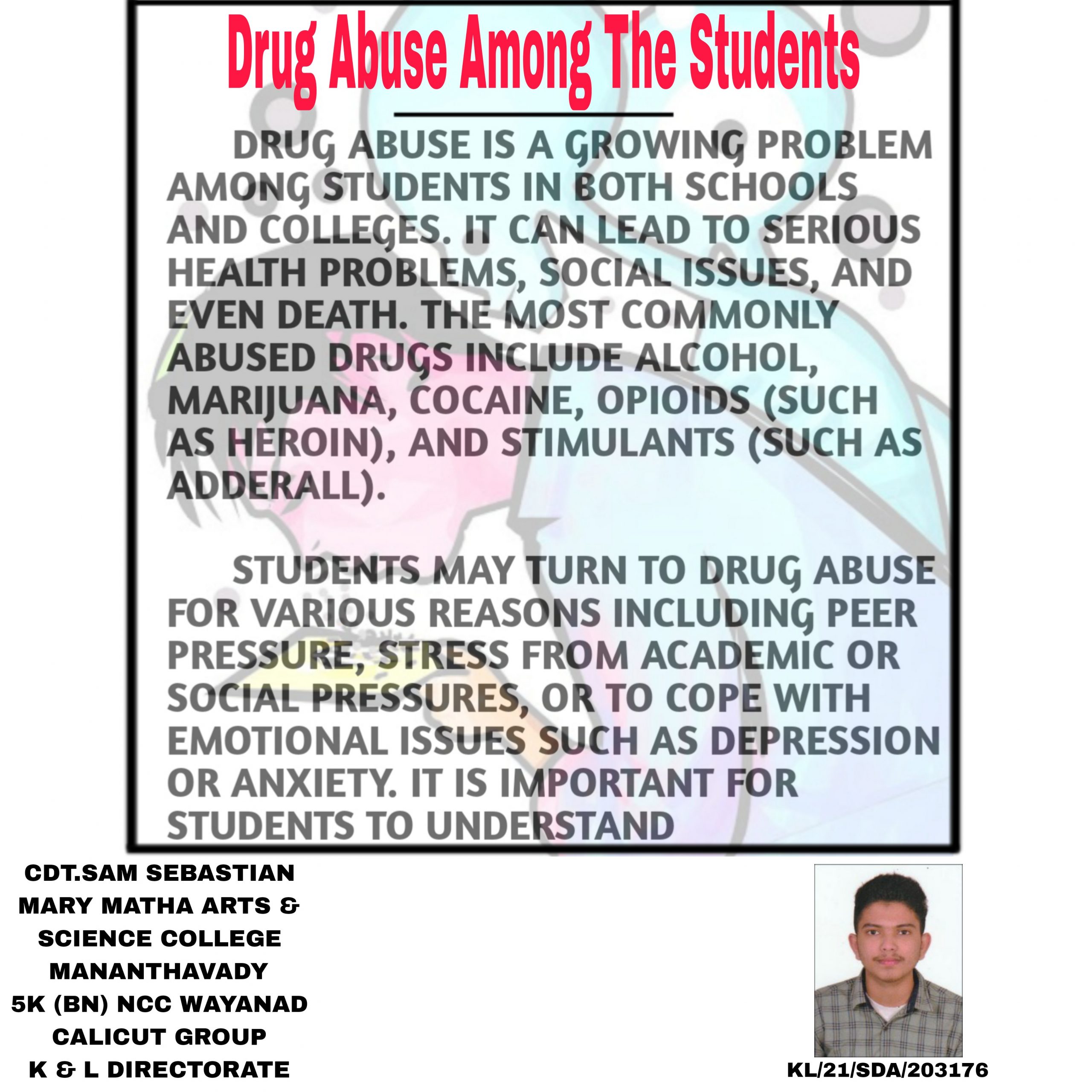 Drugs use among the students – India NCC