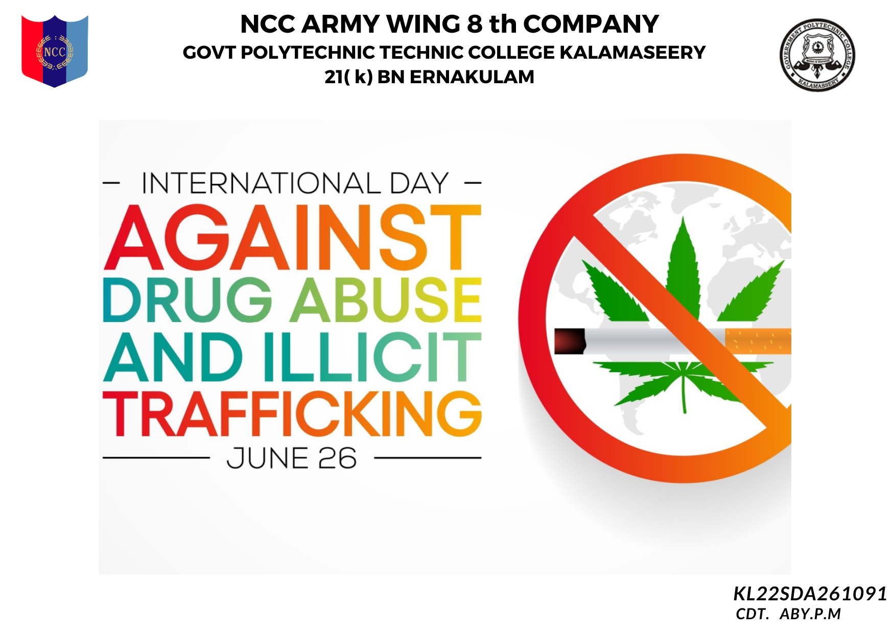 Against drug abuse and illicit trafficking – India NCC