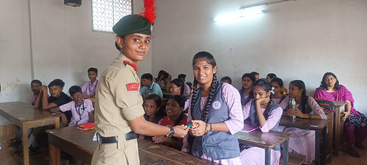 Pen distribution – India NCC