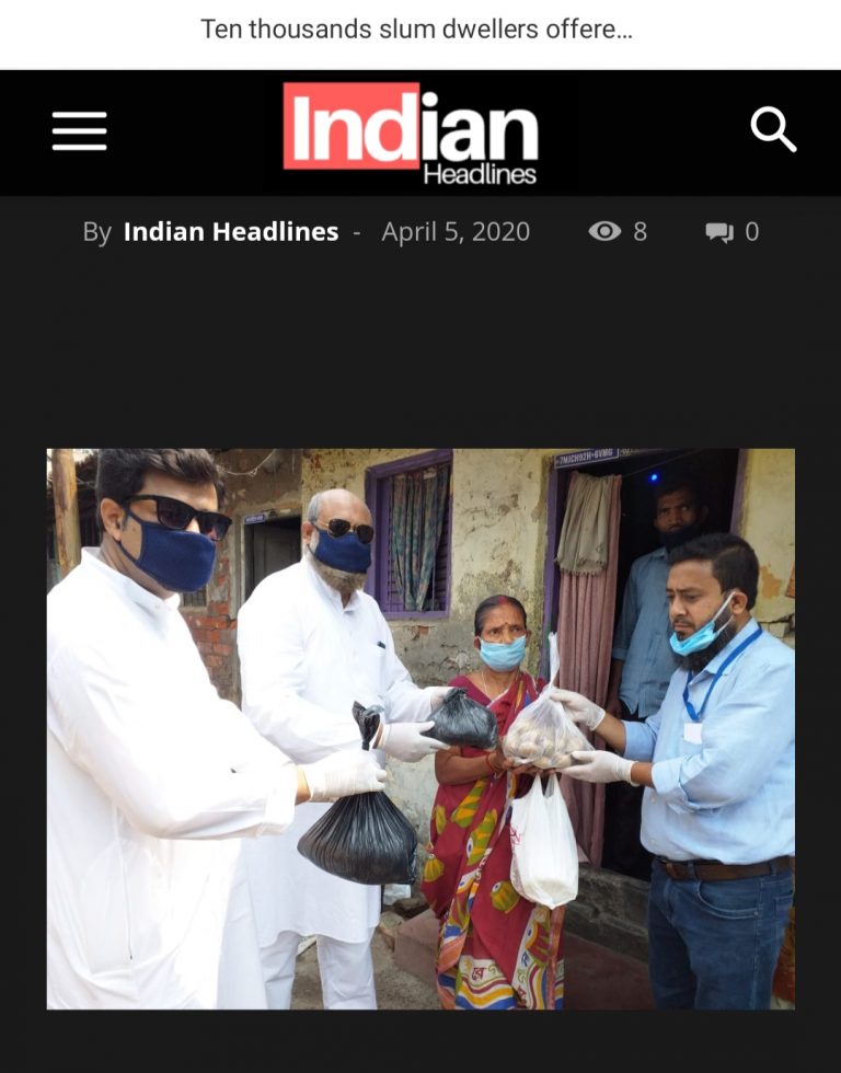 Food distribution to 10000 families at slum areas - Self4Society