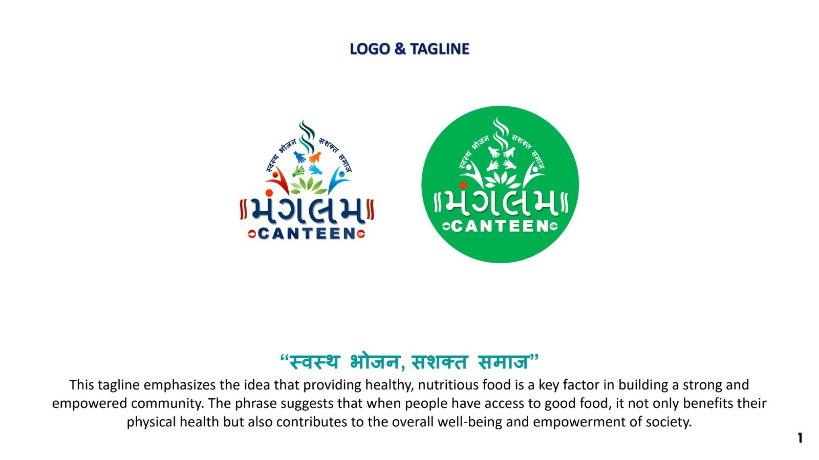 Logo and Tagline Contest for SHG run Mangalam Canteens in Gujarat ...